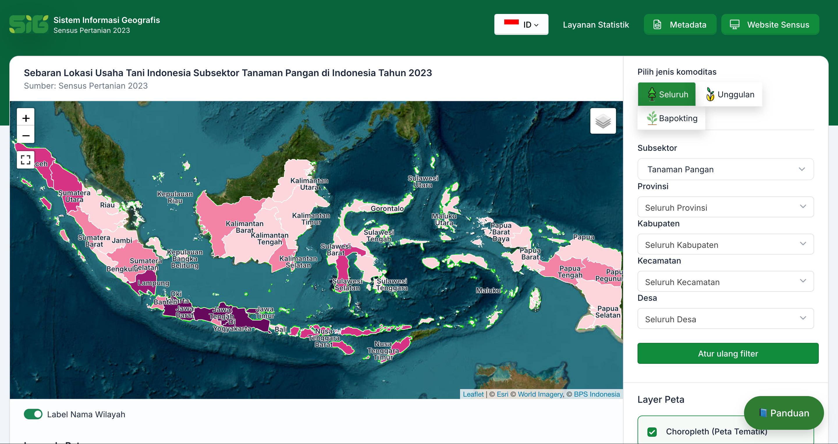 Sensus Pertanian 2023 - Badan Pusat Statistik